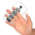 3-Loop Phone Grip - Black and White Checkers - LAZY-HANDS.comLAZY-HANDS.com