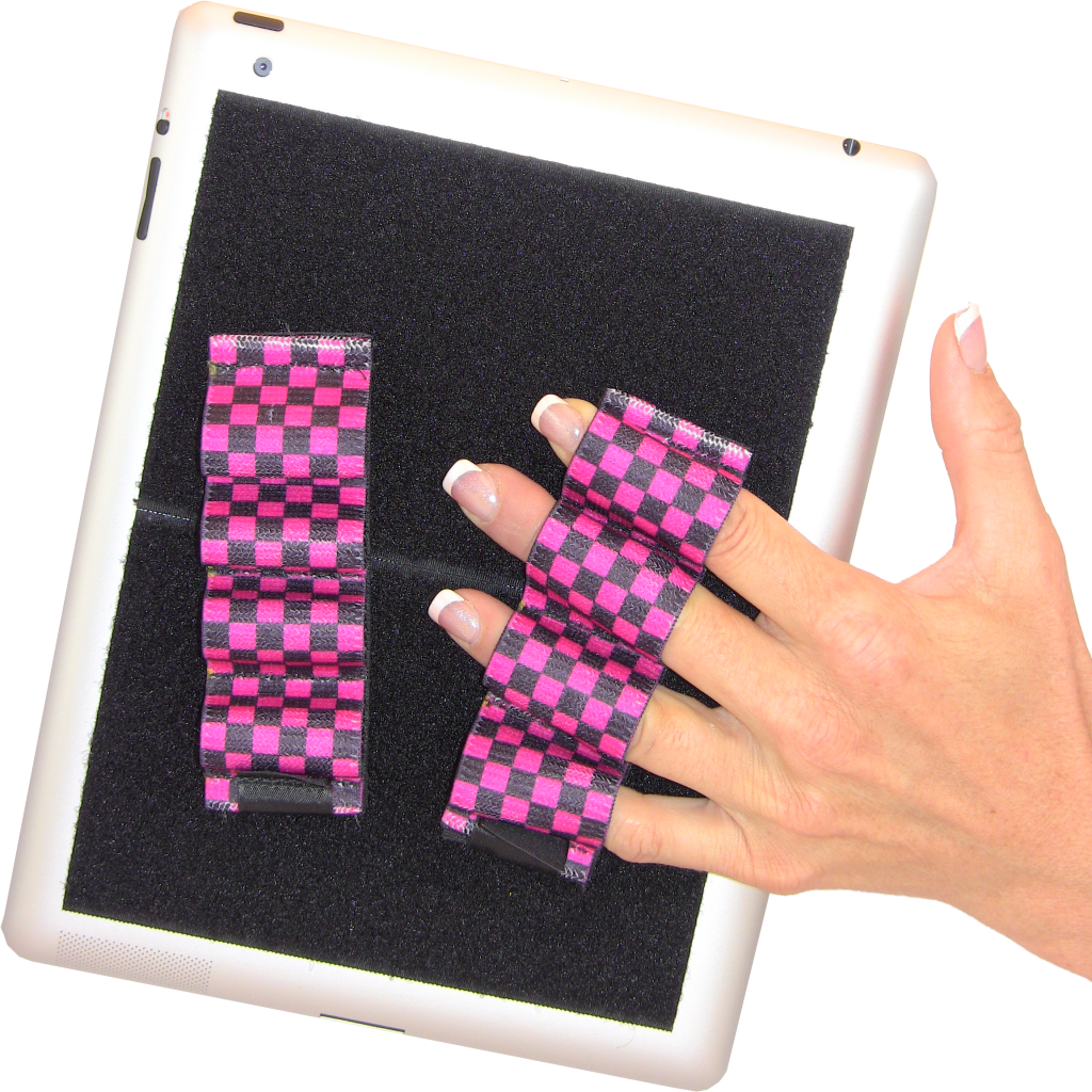 Heavy-Duty 4-Loop Grips (x2 Grips) for iPad and Large Tablets - Black ...
