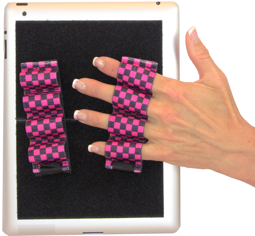 Heavy-Duty 4-Loop Grips (x2 Grips) for iPad and Large Tablets - Black ...