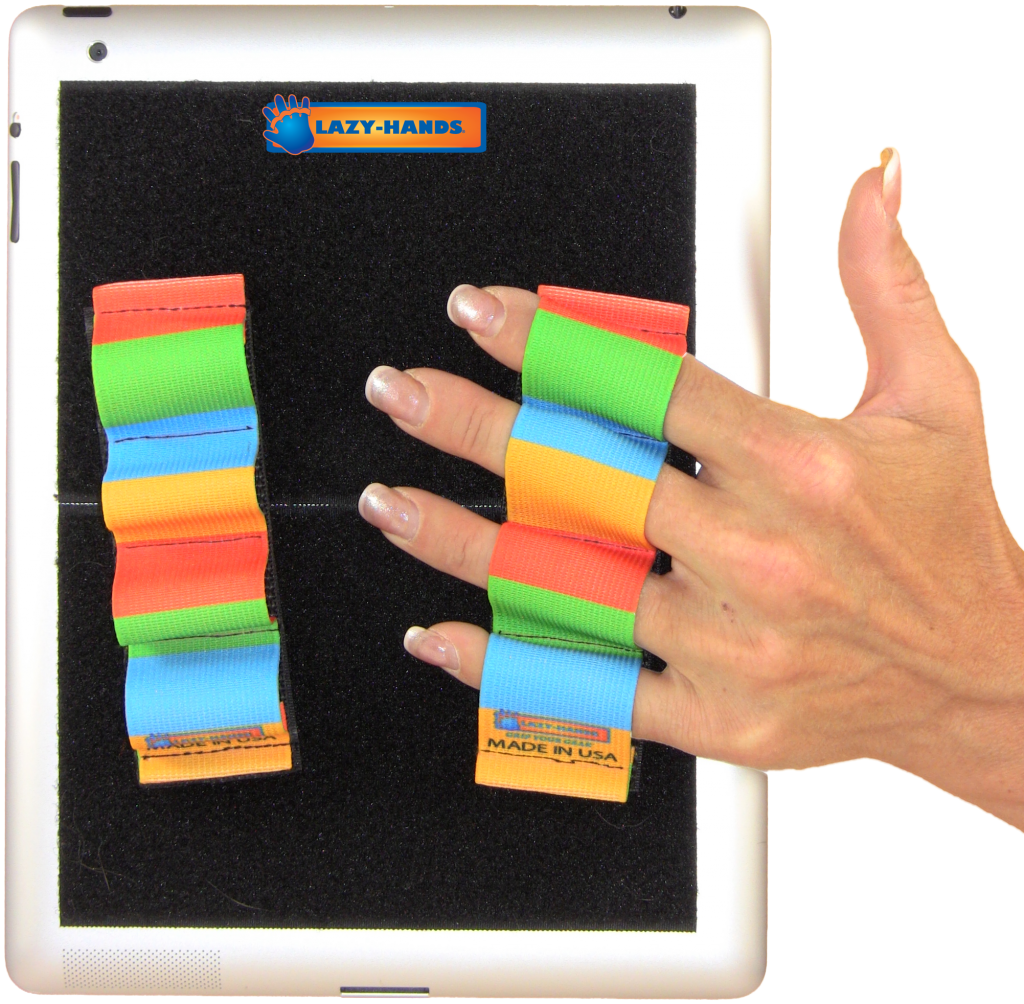 Heavy-Duty 4-Loop Grips (x2 Grips) for iPad and Large Tablets - Rainbow ...