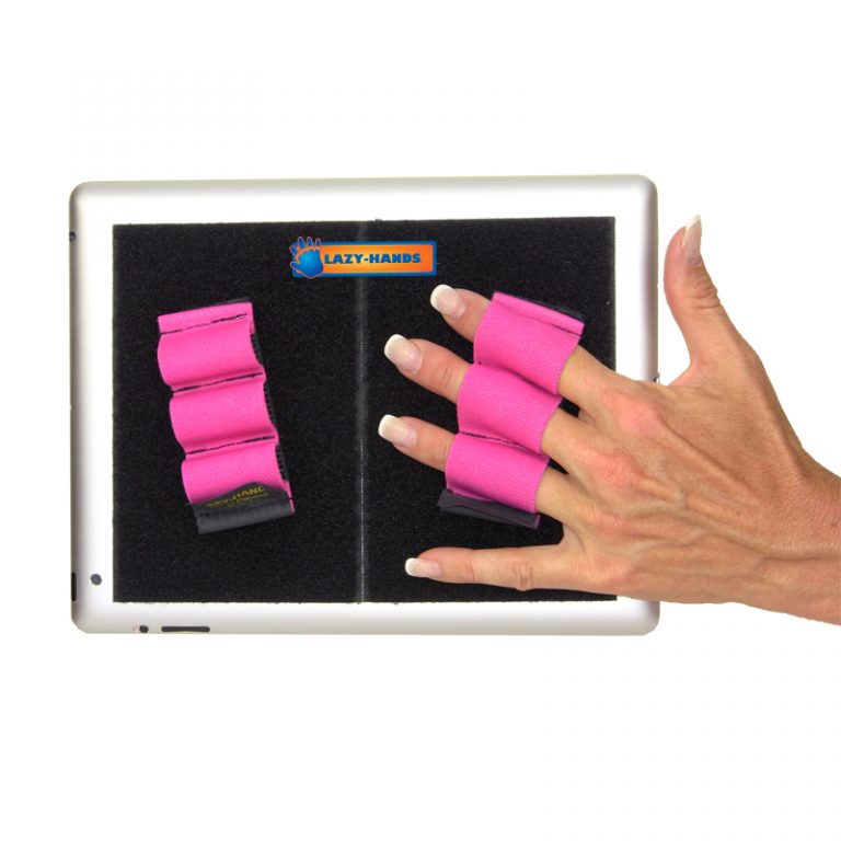 Heavy-Duty 3-Loop Grips (x2 Grips) for Large Tablets - Pink - LAZY ...